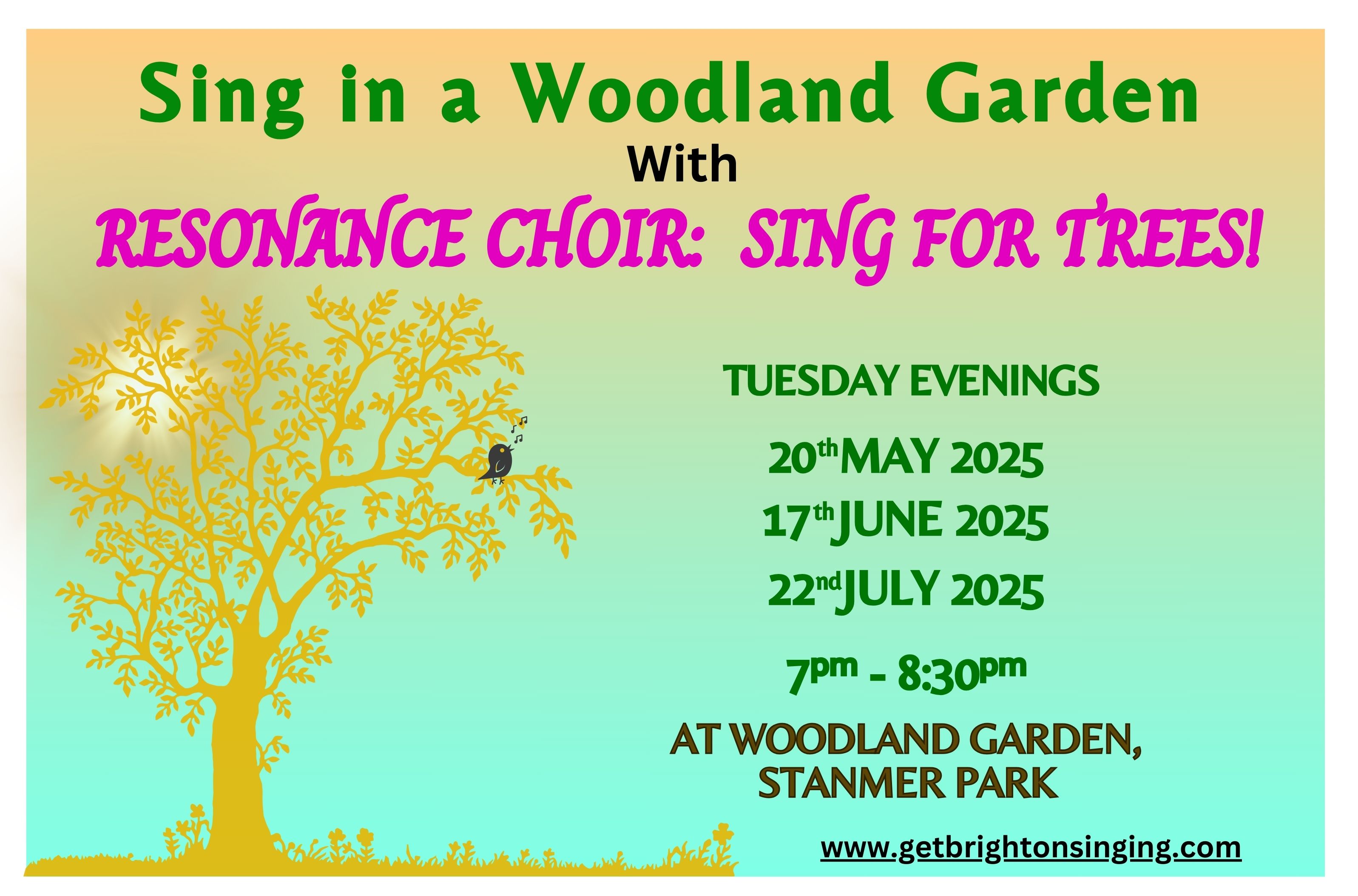 Resonance Choir: Singing under trees! – We have fallen into the place ...